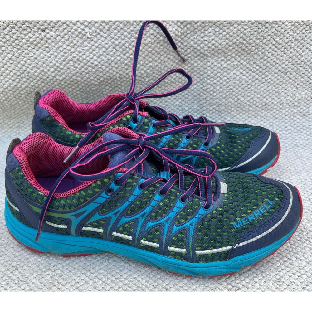 Merrell Blue Depths Trail Running Sneaker Shoe 8 - Gem